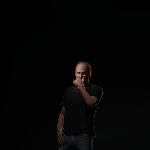 modelo 3d Modelo 3D de Steve Jobs: modelo 3D hiperrealista de baja poli ...