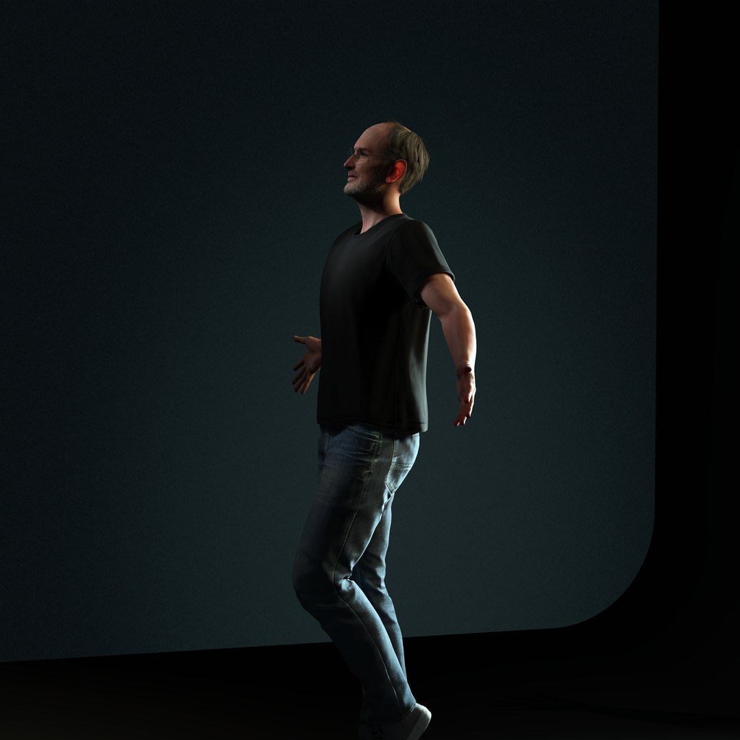 3D Steve Jobs 3D Model - Hyper Realistic Low-Poly 3D Model - TurboSquid ...