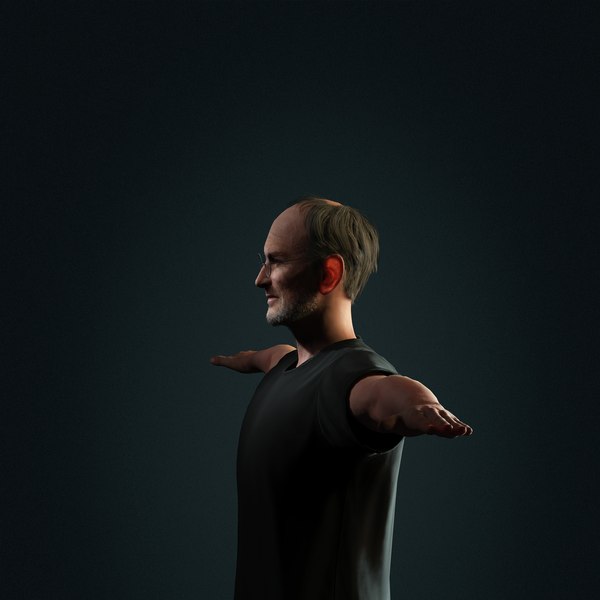 modelo 3d Modelo 3D de Steve Jobs: modelo 3D hiperrealista de baja poli ...
