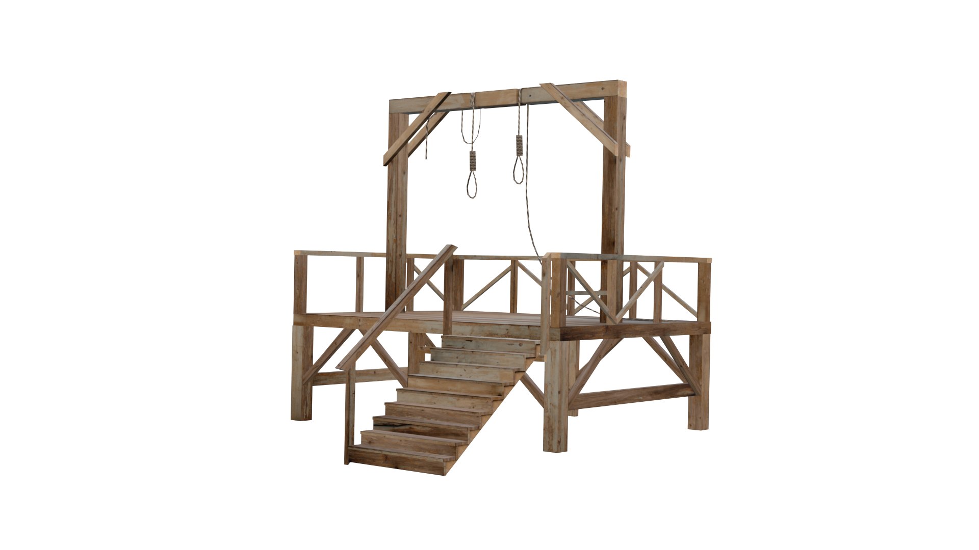 3D Low Poly Gallows 3D Model - TurboSquid 2297873