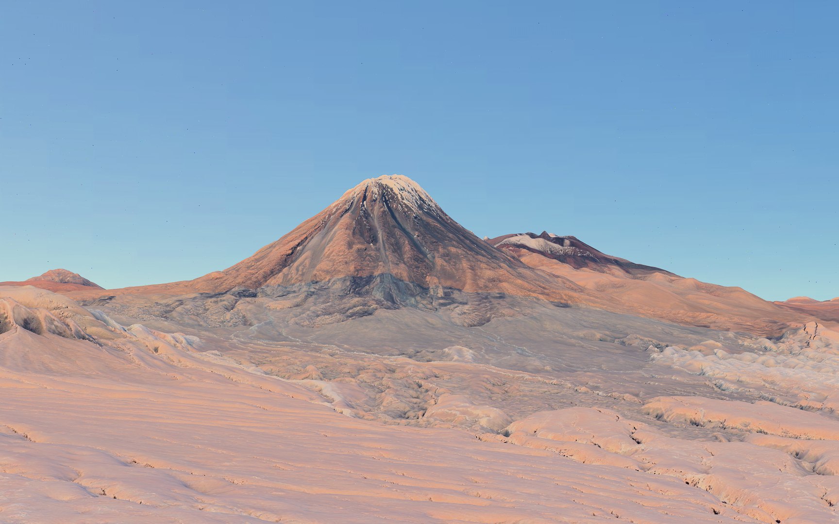 3D Mountain Landscape Volcano - TurboSquid 1646846