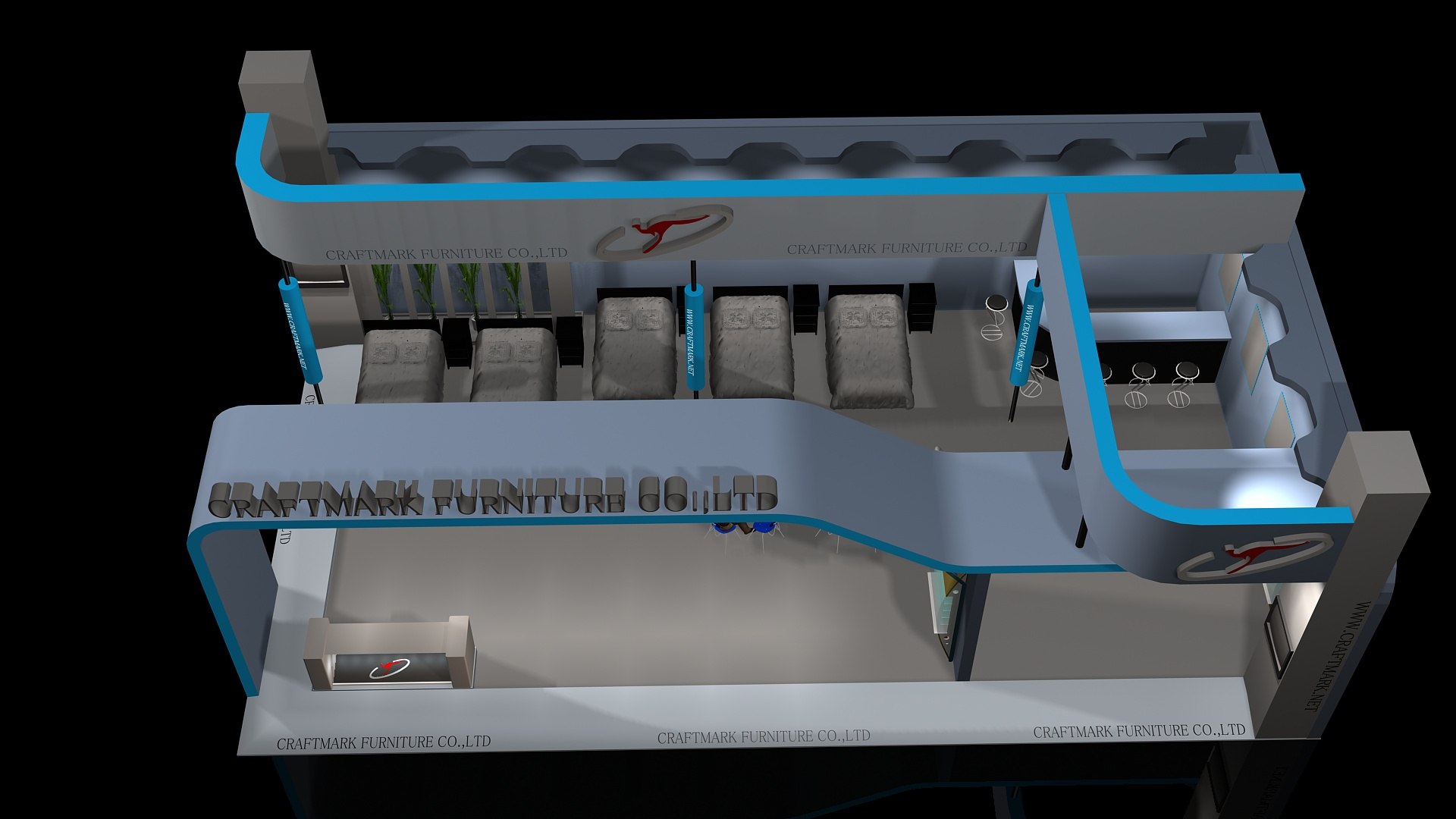 2 Side Open Stand 3D Model - TurboSquid 1995191