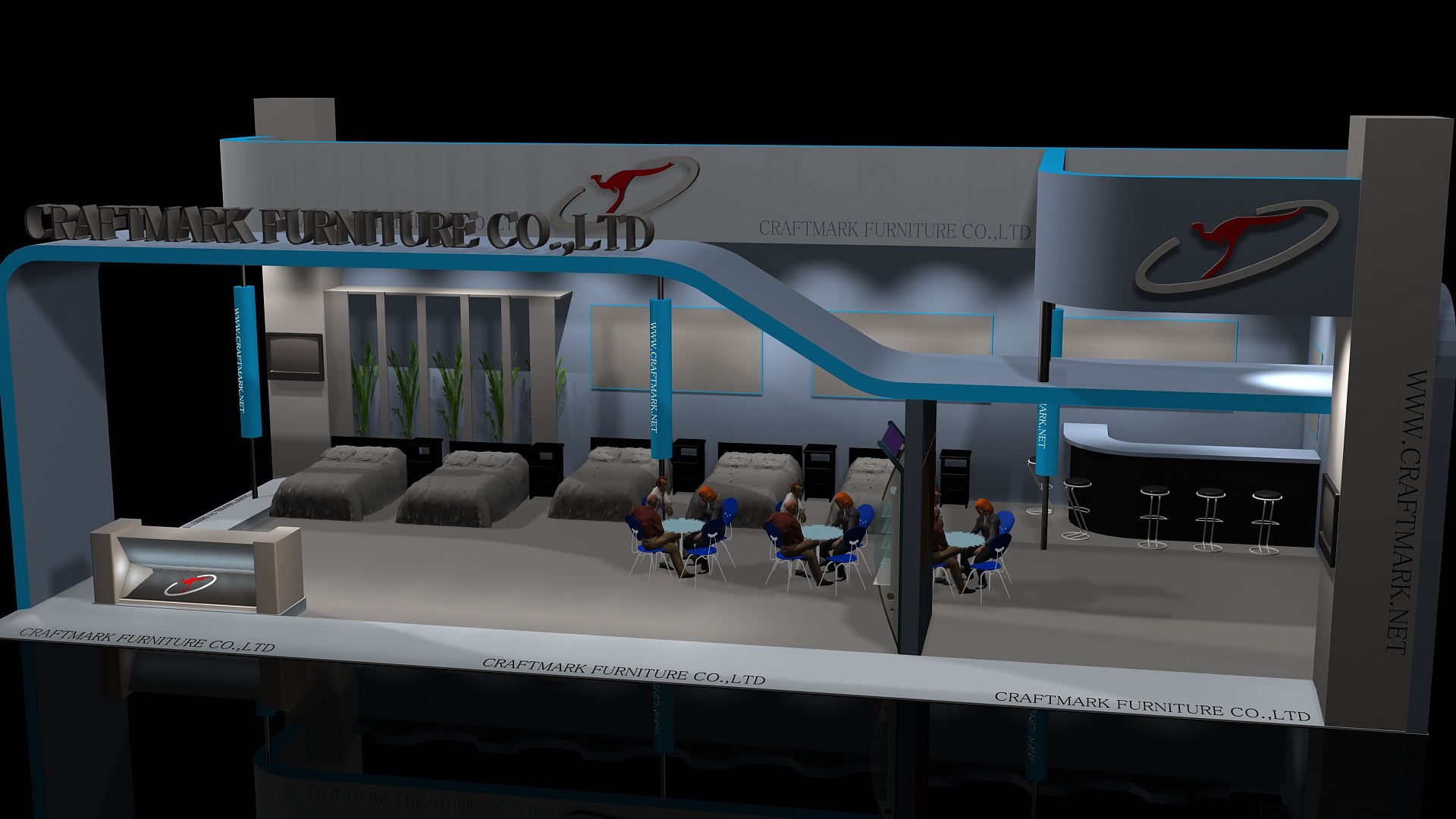 2 Side Open Stand 3D Model - TurboSquid 1995191