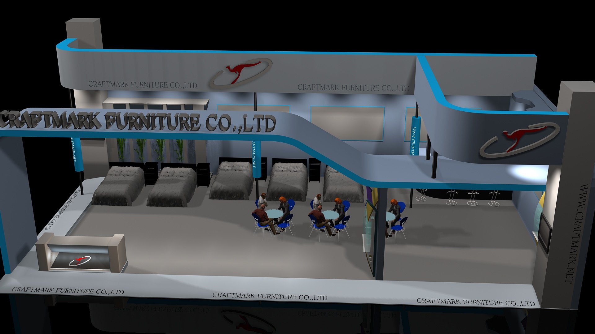 2 Side Open Stand 3D Model - TurboSquid 1995191