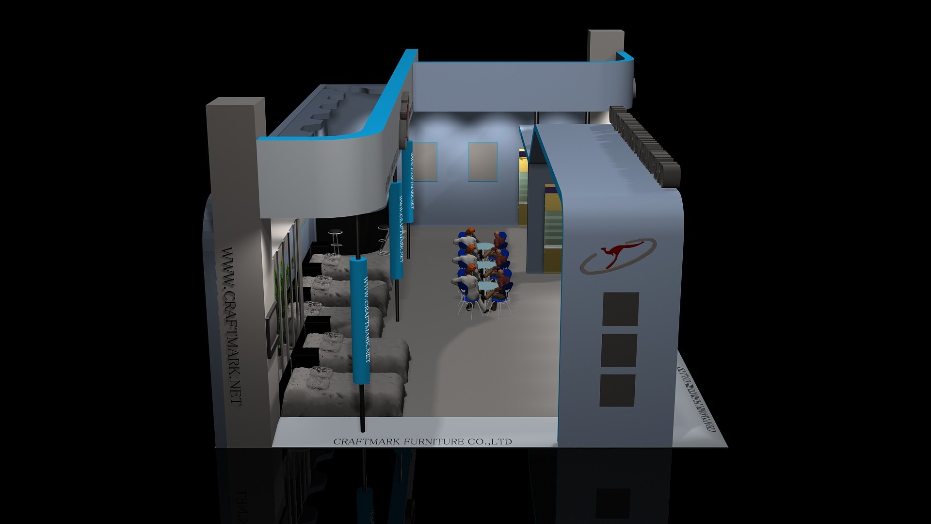 2 Side Open Stand 3D Model - TurboSquid 1995191