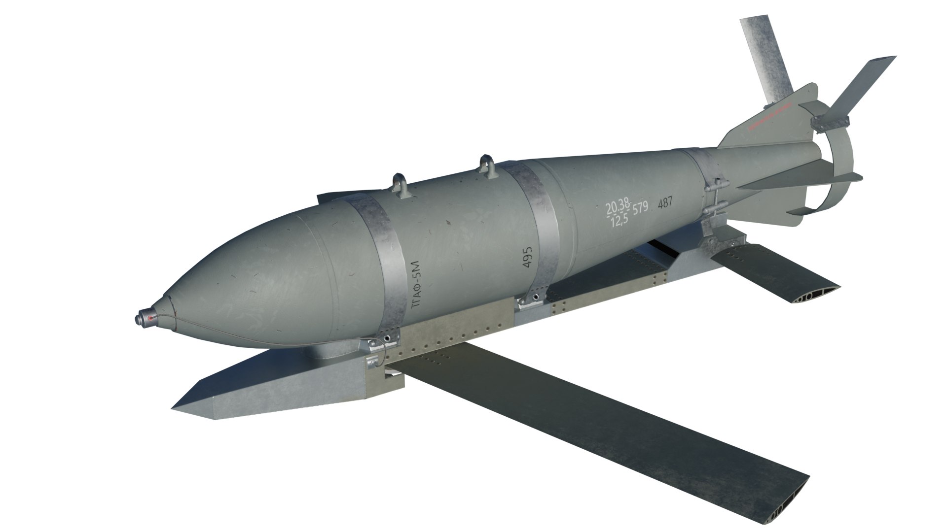 FAB500-M62 UMPK Russian Glide Bomb Game Ready PBR Model Model ...