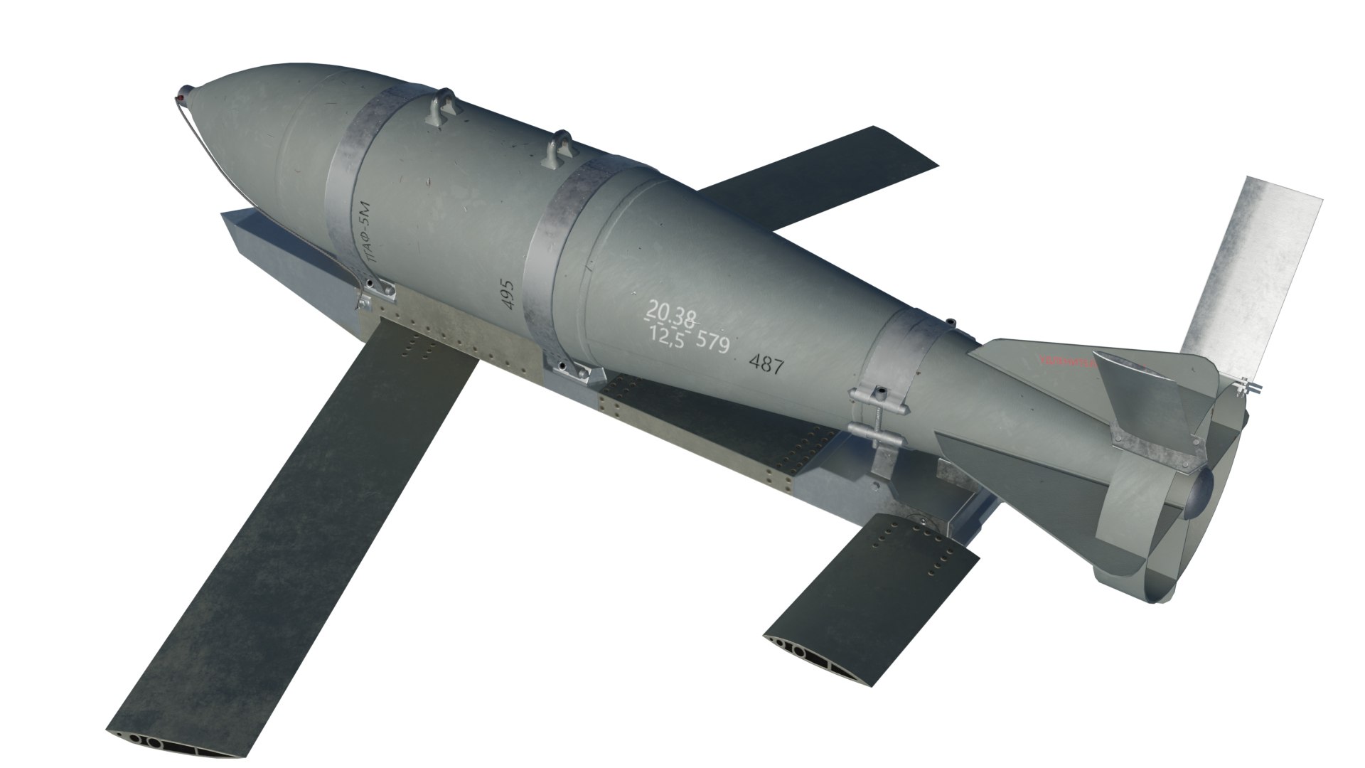 FAB500-M62 UMPK Russian Glide Bomb Game Ready PBR Model Model ...