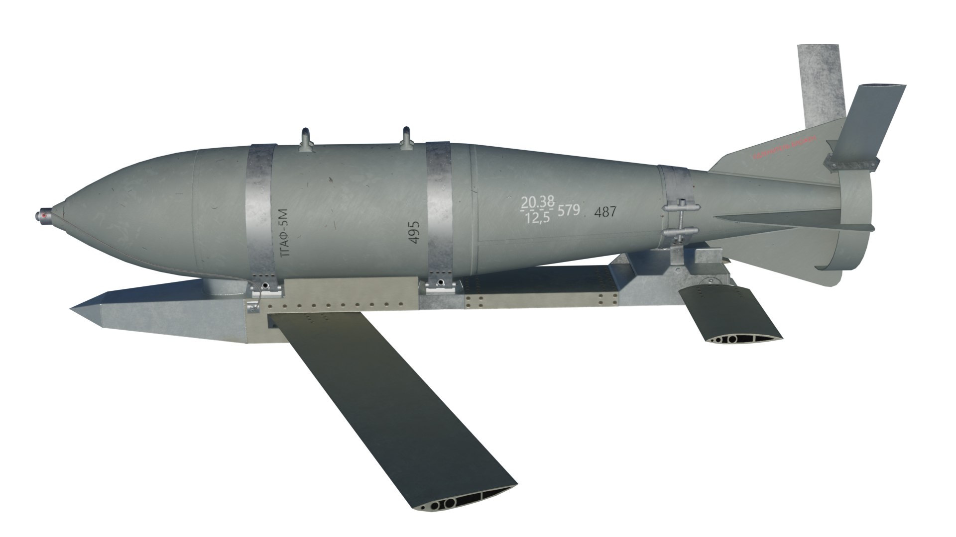 FAB500-M62 UMPK Russian Glide Bomb Game Ready PBR Model Model ...