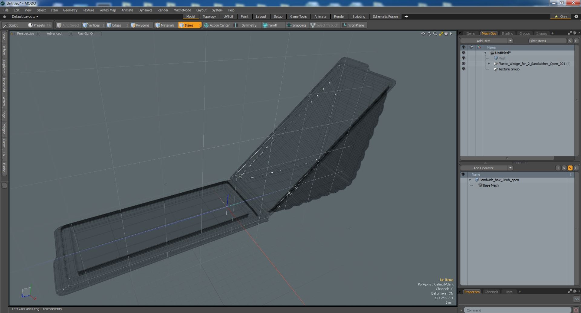 3D Plastic Wedge for 2 Sandwiches Open - TurboSquid 1987201