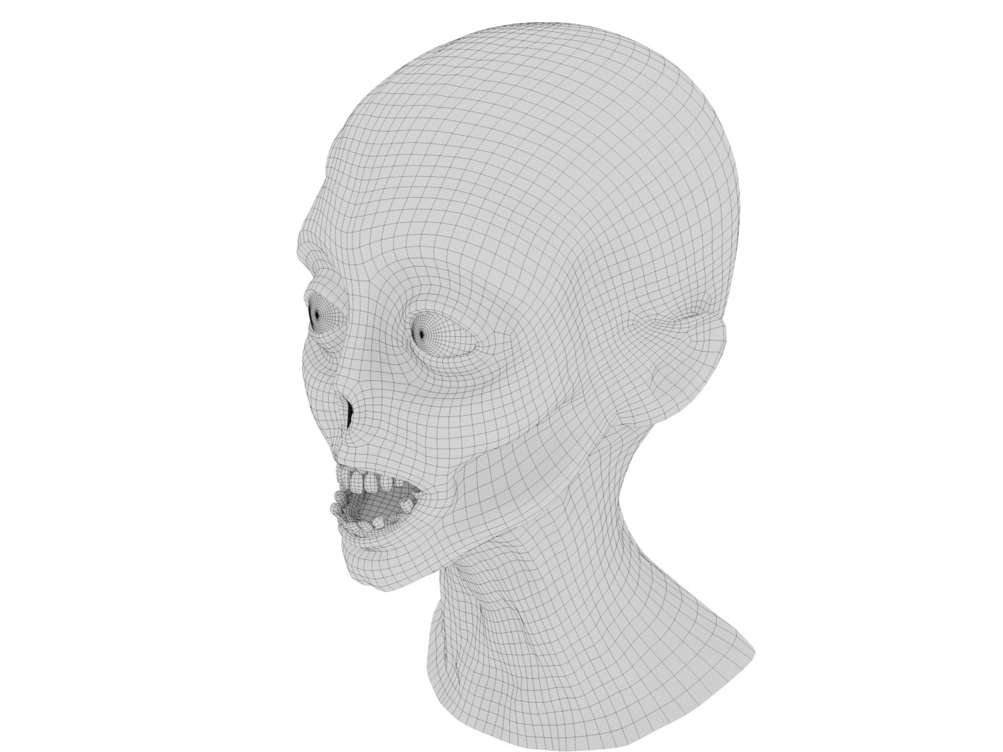 Female Zombie Rigged Face 3D Model - TurboSquid 2213634