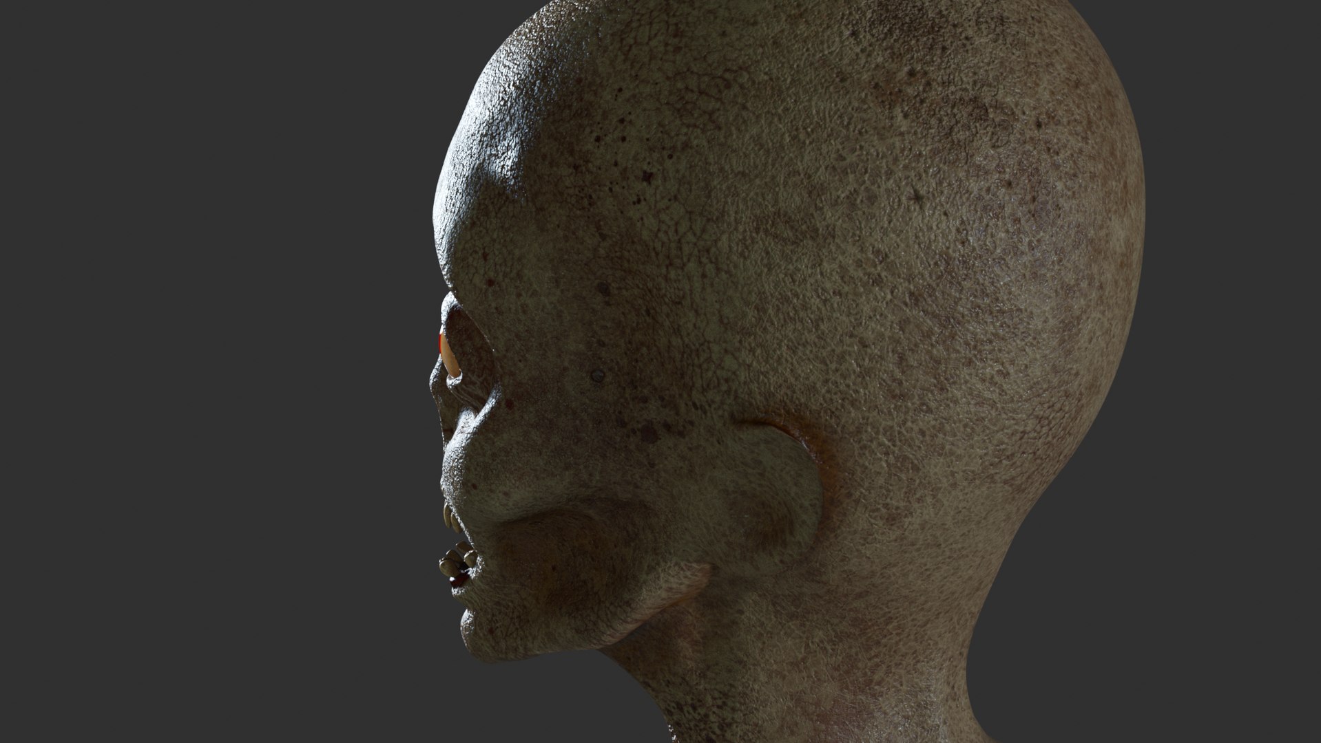 Female Zombie Rigged Face 3D Model - TurboSquid 2213634