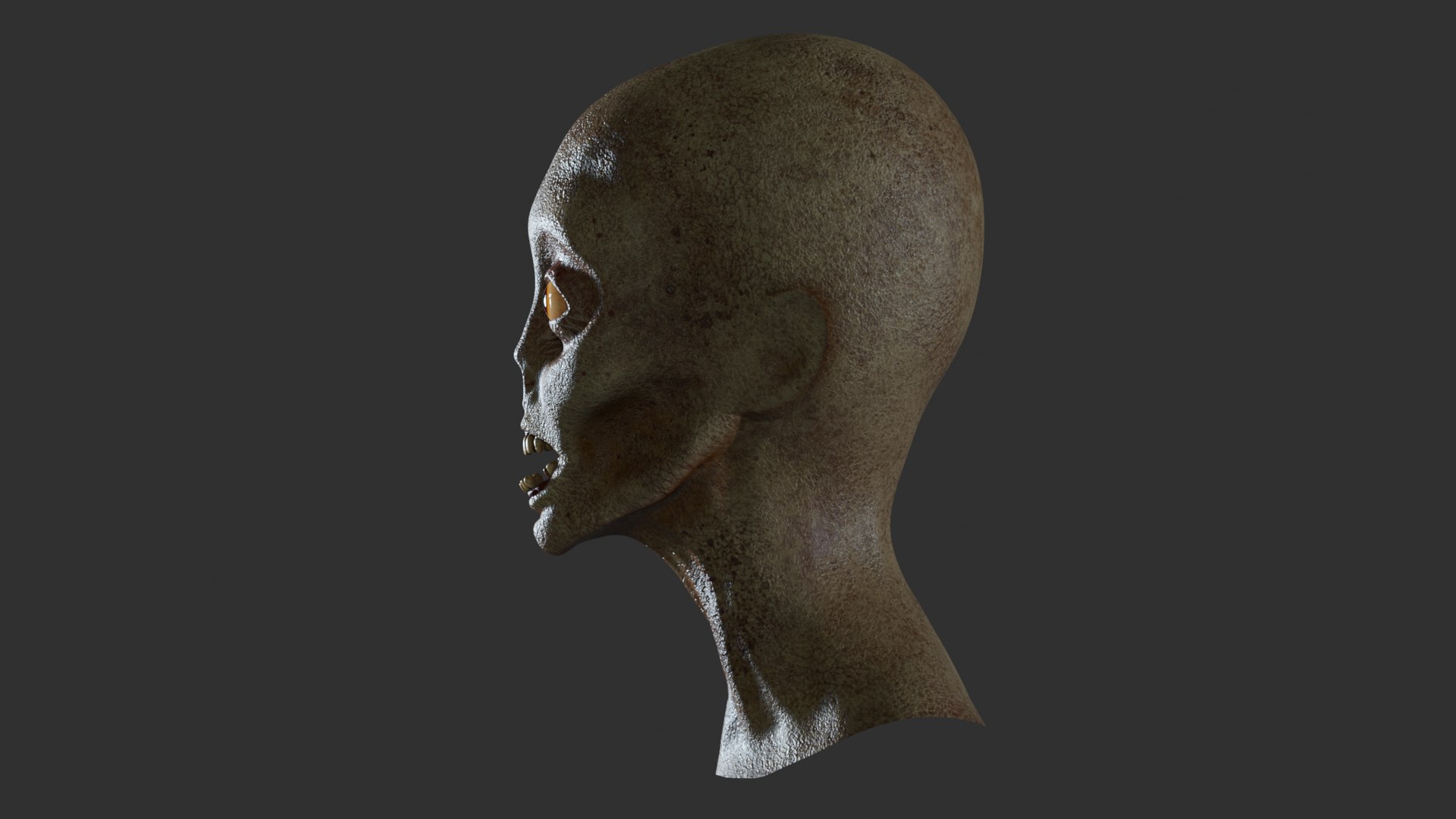 Female Zombie Rigged Face 3D Model - TurboSquid 2213634