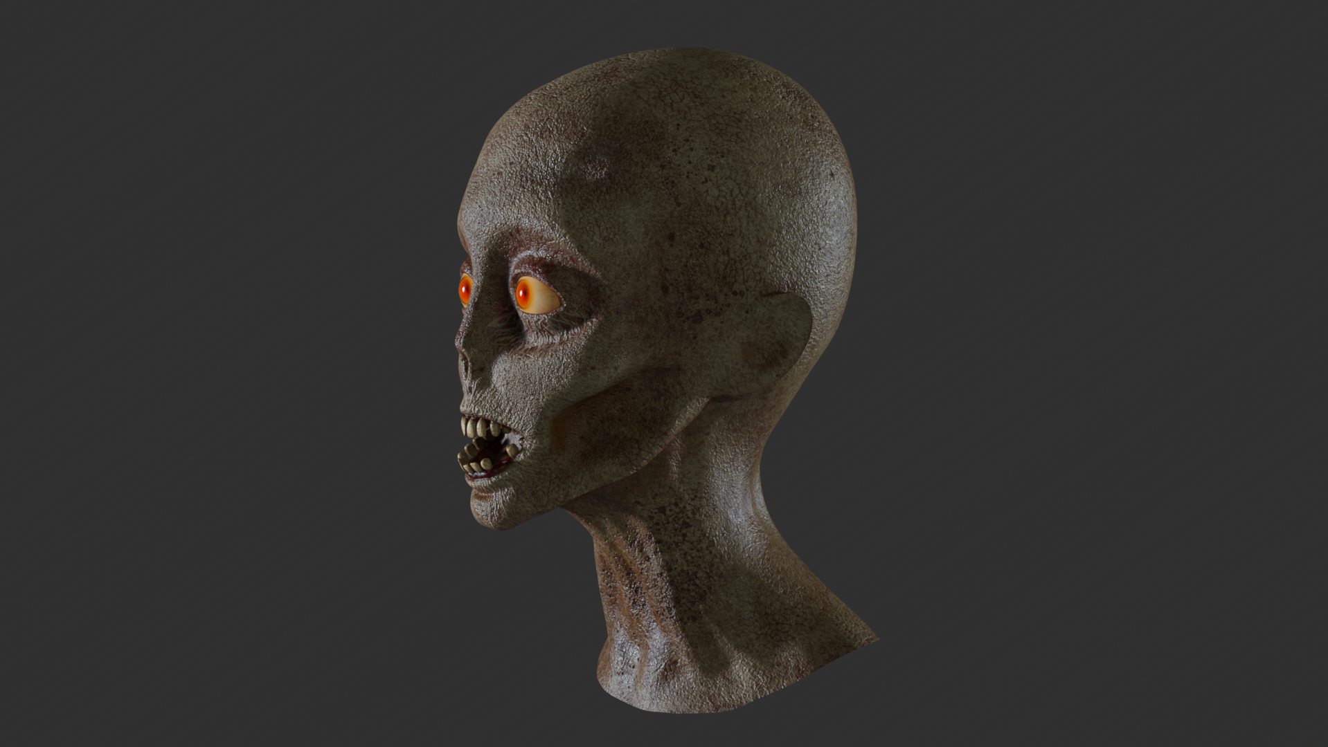 Female Zombie Rigged Face 3D Model - TurboSquid 2213634