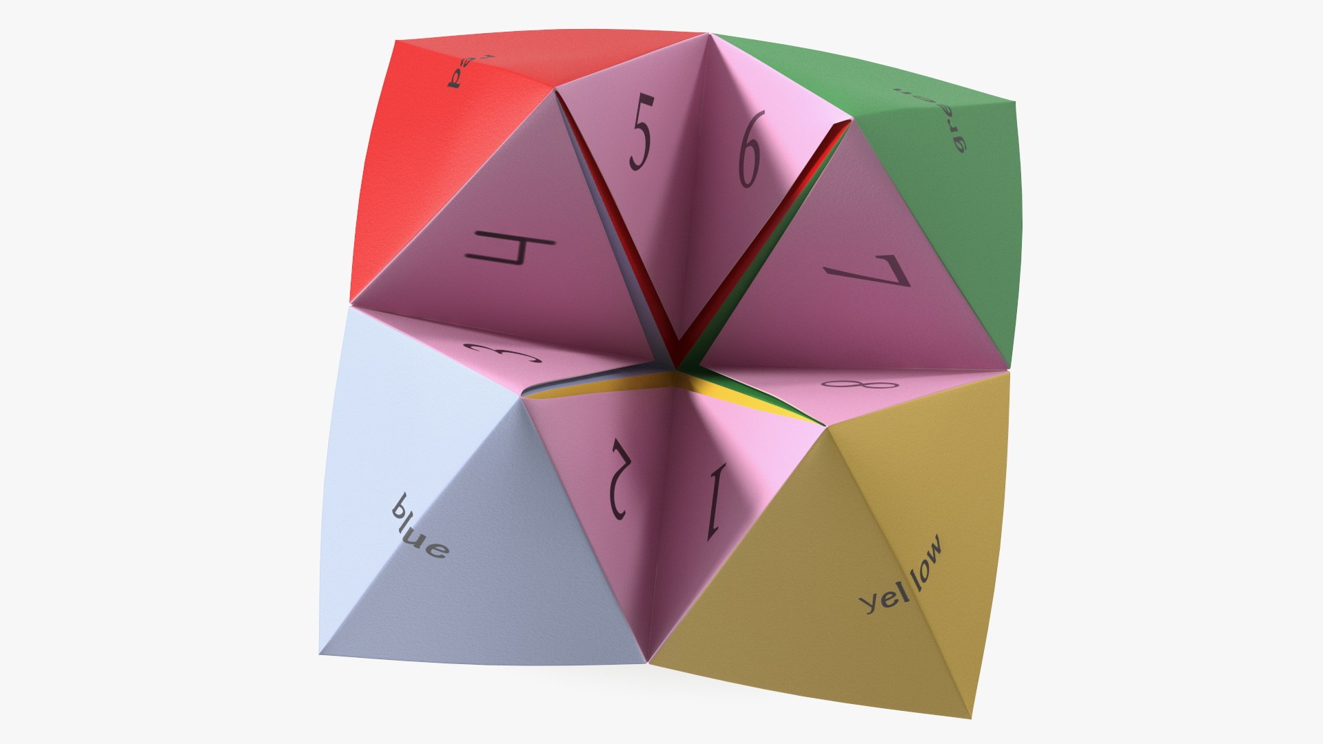 3D Fortune Teller Origami Model - TurboSquid 2063023