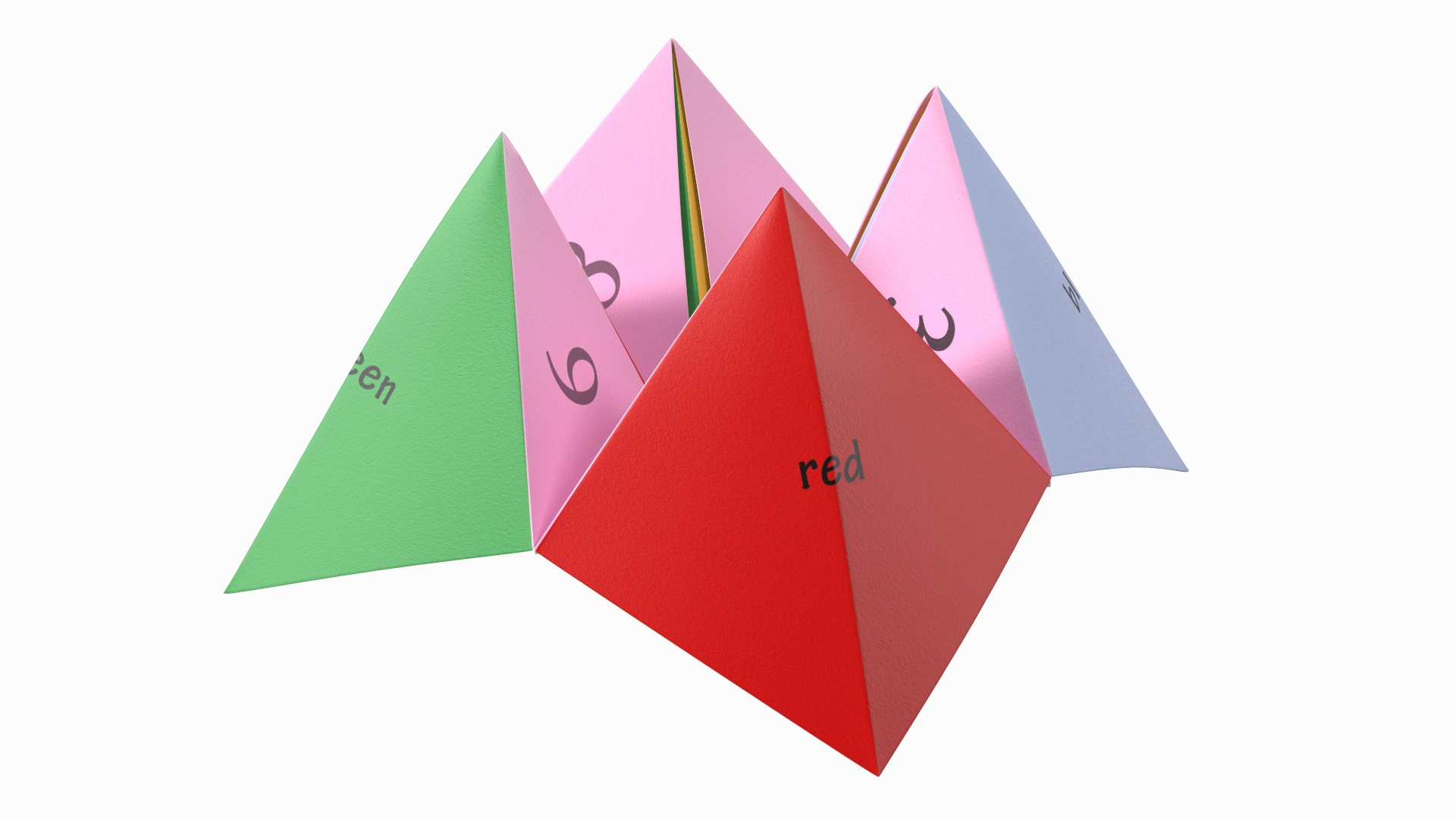 3D Fortune Teller Origami Model - TurboSquid 2063023