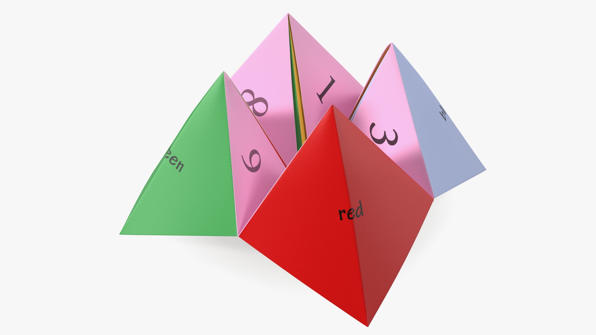 3D Fortune Teller Origami model - TurboSquid 2063023