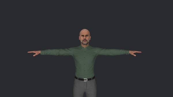 modelo 3d Pep Guardiola Personaje 3D hiperrealista de cuerpo completo y ...
