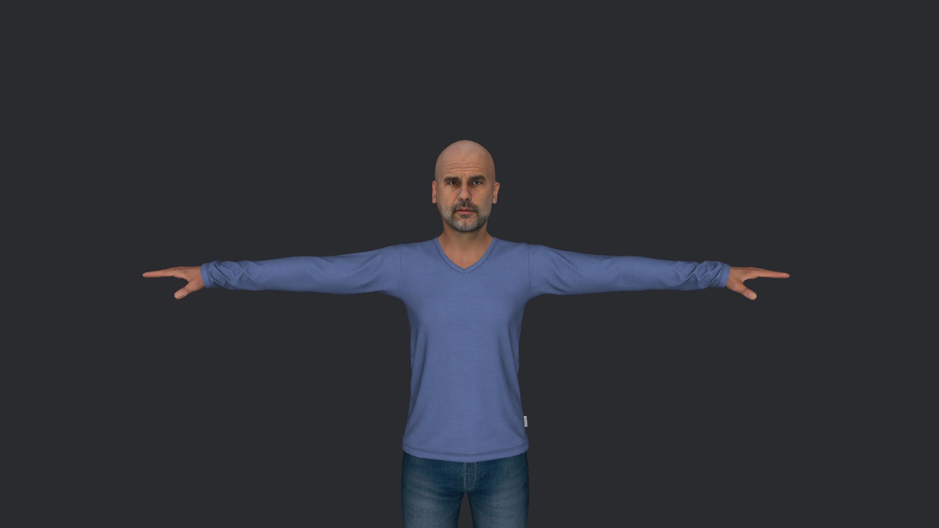 Pep Guardiola Hyper Realistic Full Body Fully Rigged Character model ...