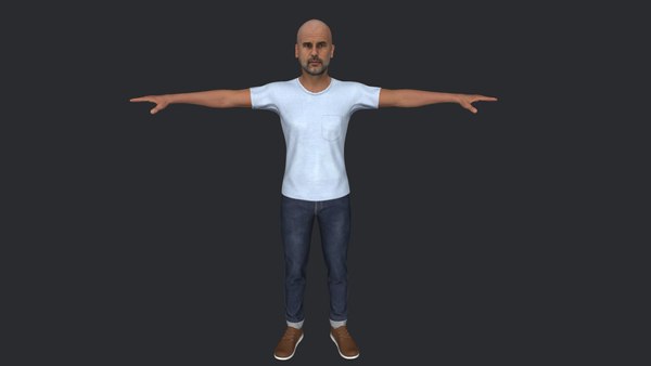 modelo 3d Pep Guardiola Personaje 3D hiperrealista de cuerpo completo y ...