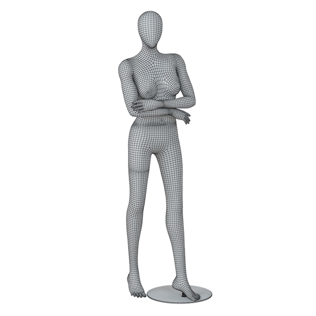 3D Faceless Woman Mannequin - TurboSquid 1421966
