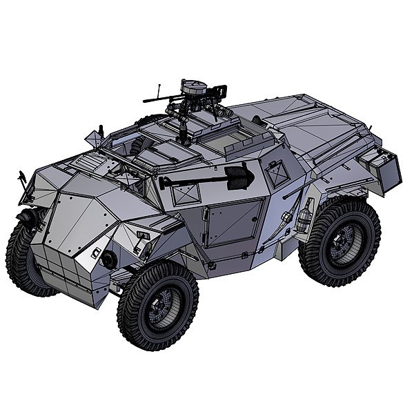 3d model humber scout car