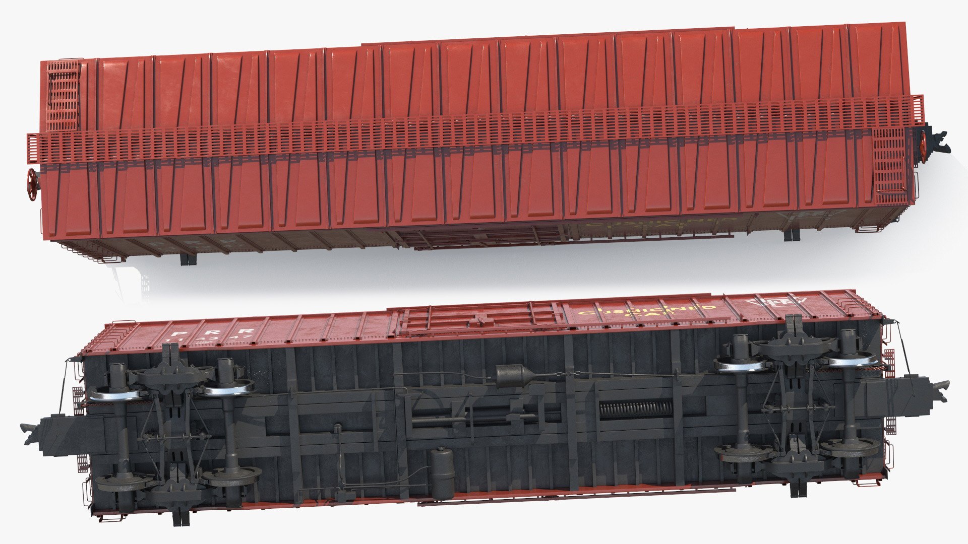 PRR X58B Cushioned Boxcar 3D - TurboSquid 2415915
