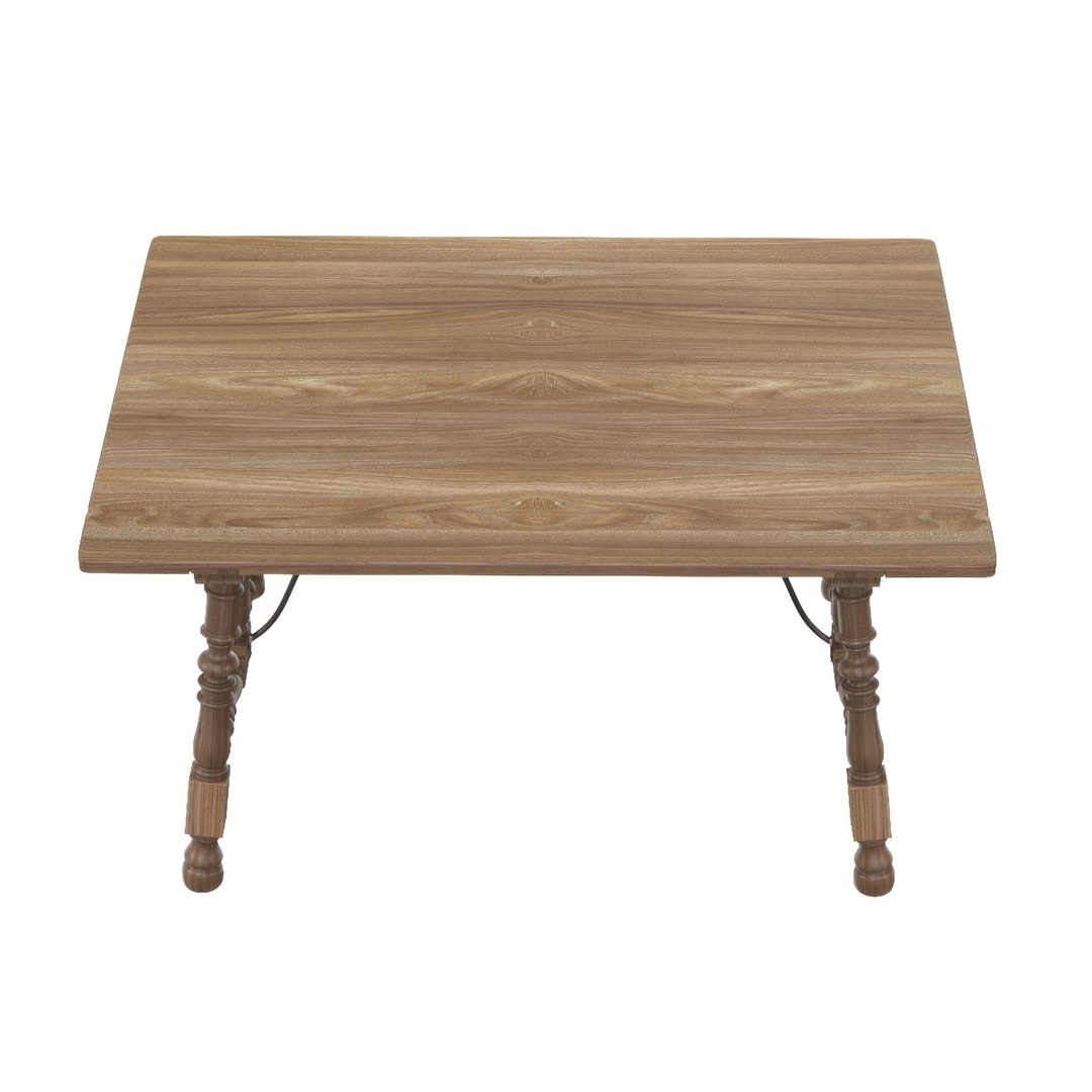 3D 17th Or 18th Century Hardwood Trestle Tavern Table Model ...