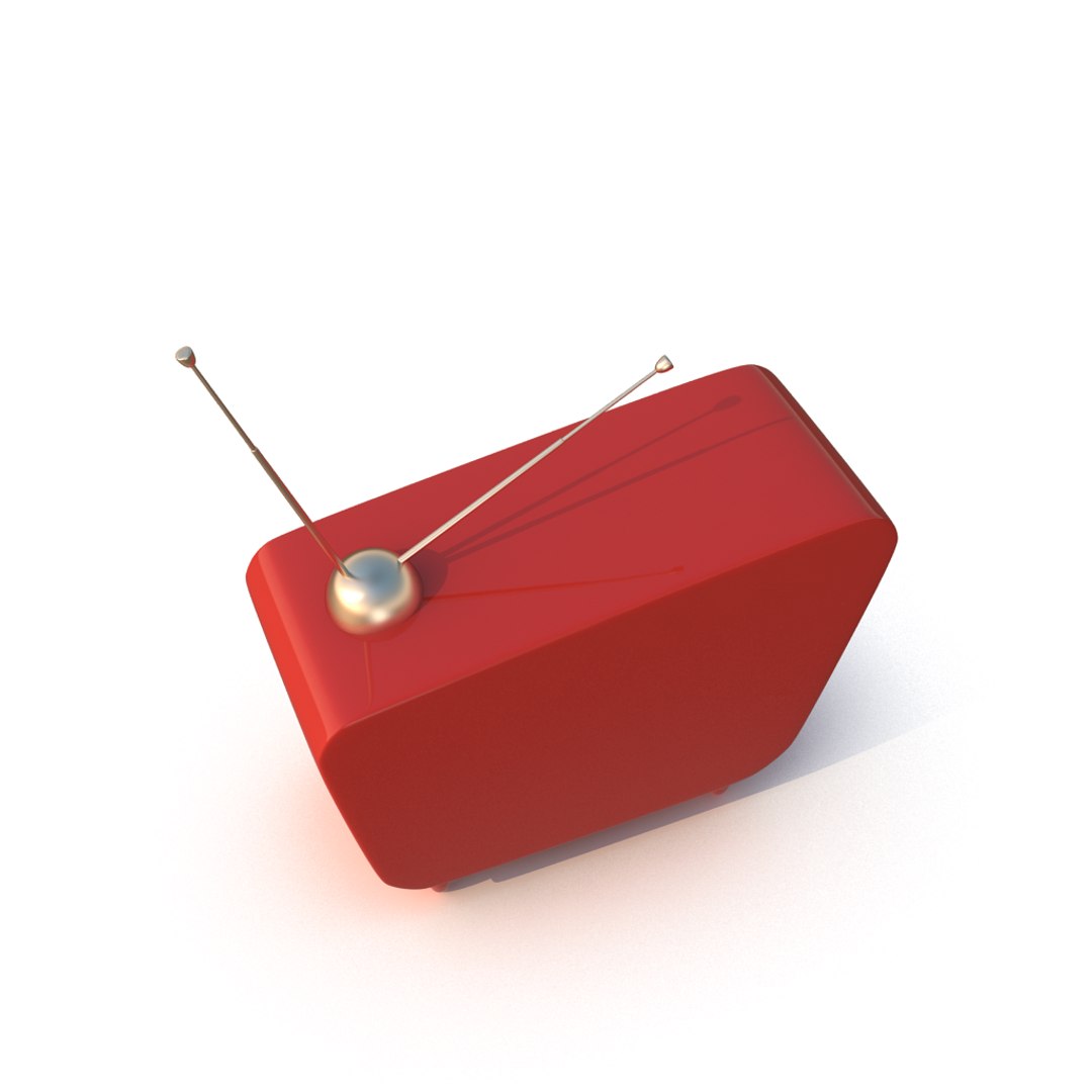 3d Model Of Stylized Cartoon Radio