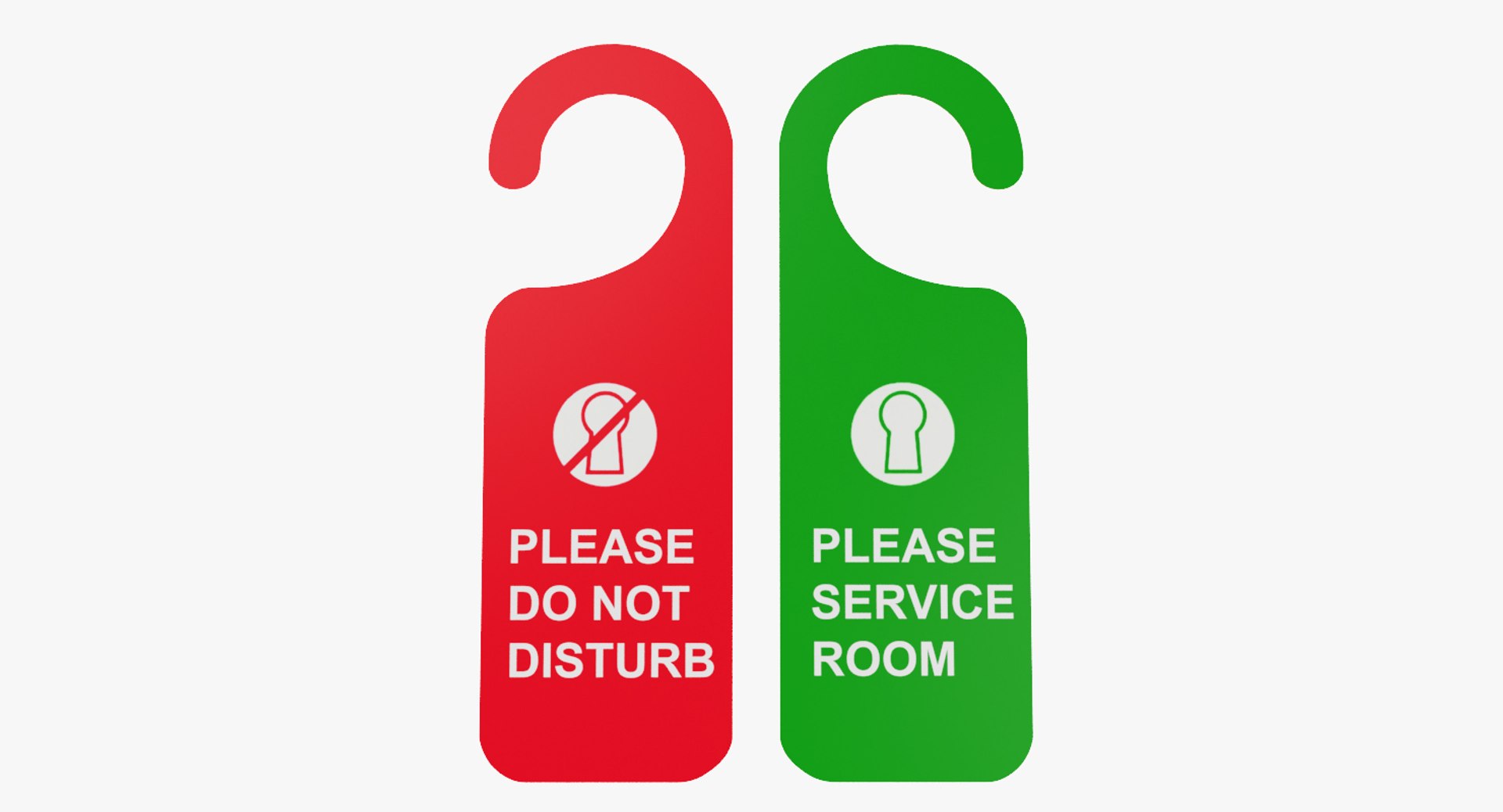 Hotel Door Handle Sign 3D - TurboSquid 1312773