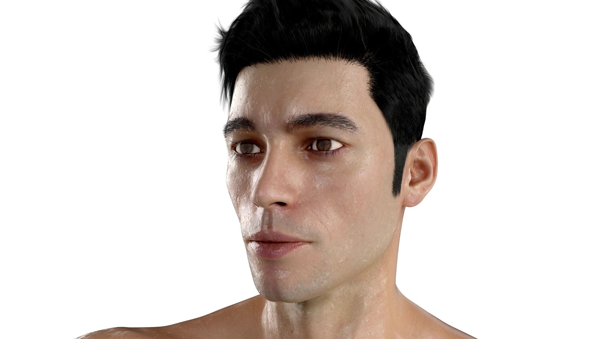 UFC MMA Fighter In Kicking Stance Sweaty Fur 3D Model - TurboSquid 2334007