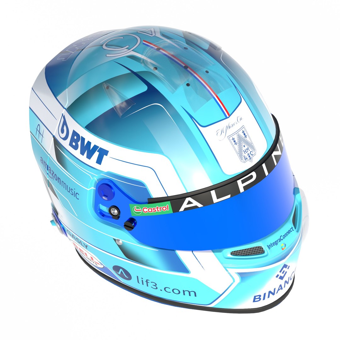 F1 Alpine Team Helmets 3D Model - TurboSquid 2251966