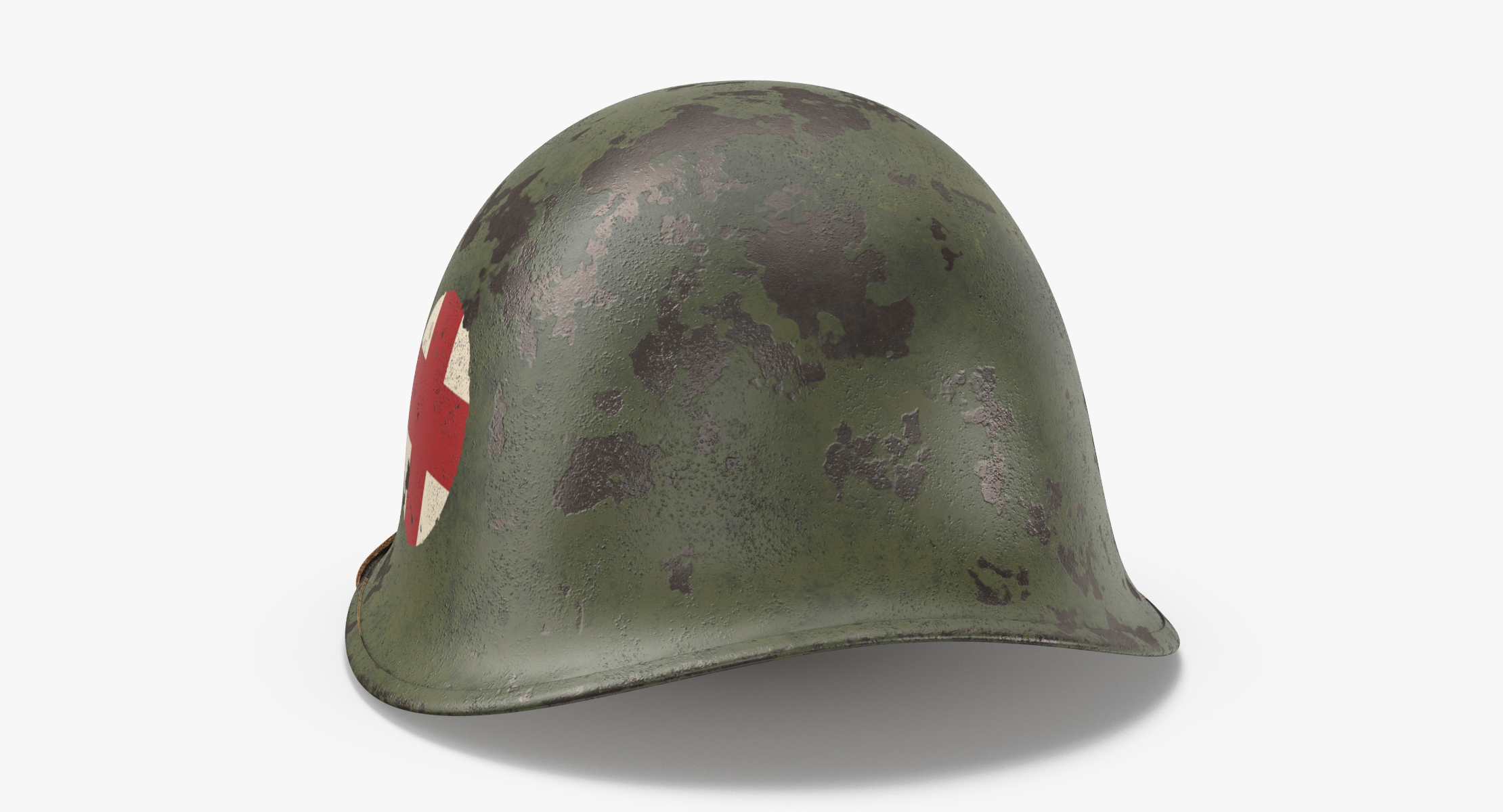 medic helmet m1 red cross 3d model