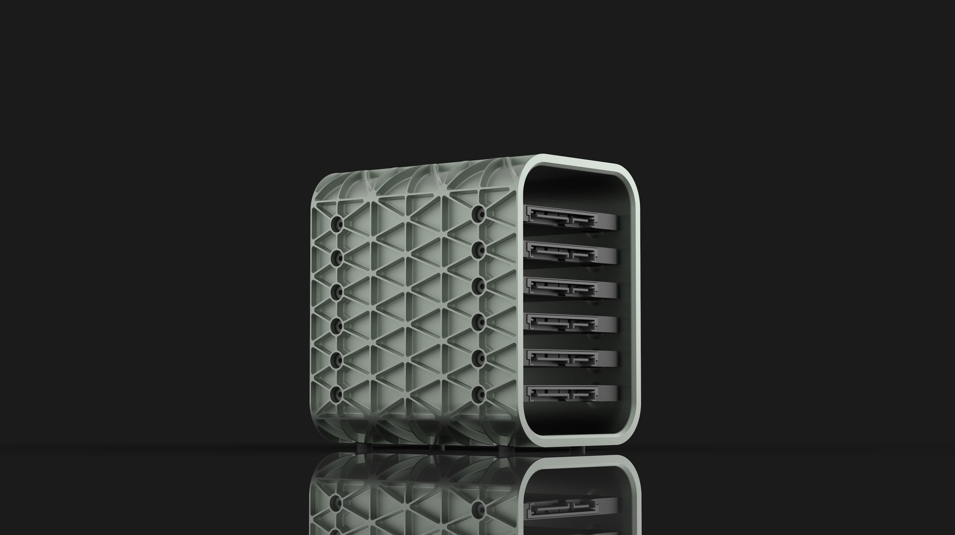 3D Aero Space Hard Drive Enclosure - SSD - 6 Drive - Light - TurboSquid ...