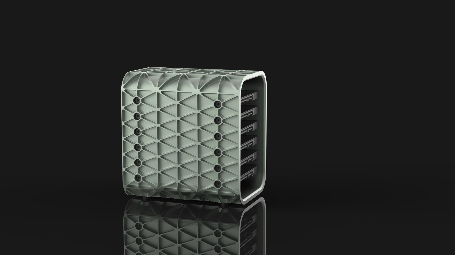 3D Aero Space Hard Drive Enclosure - SSD - 6 Drive - Light - TurboSquid ...