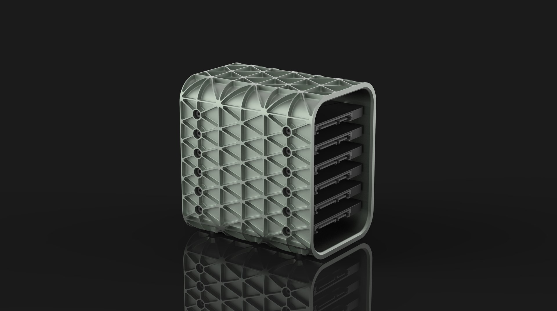 3D Aero Space Hard Drive Enclosure - SSD - 6 Drive - Light - TurboSquid ...