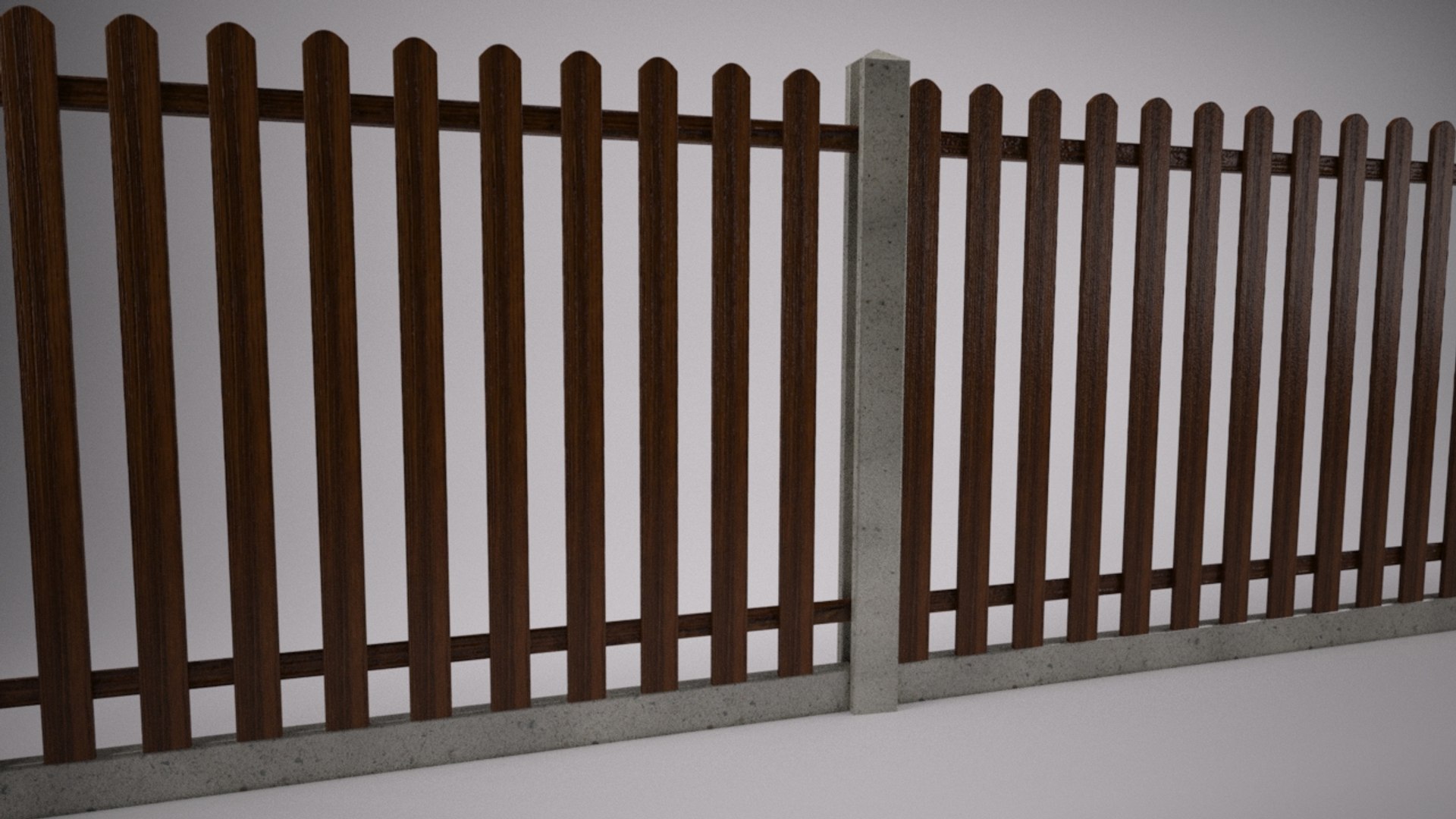 3d model picket fence