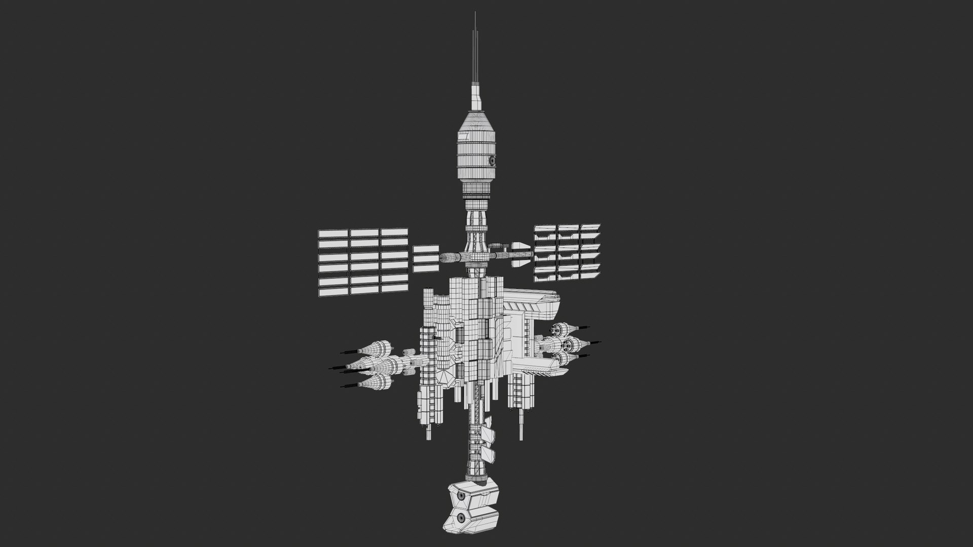 Sci-Fi Orbital Space Station PBR 3D Model - TurboSquid 1995853