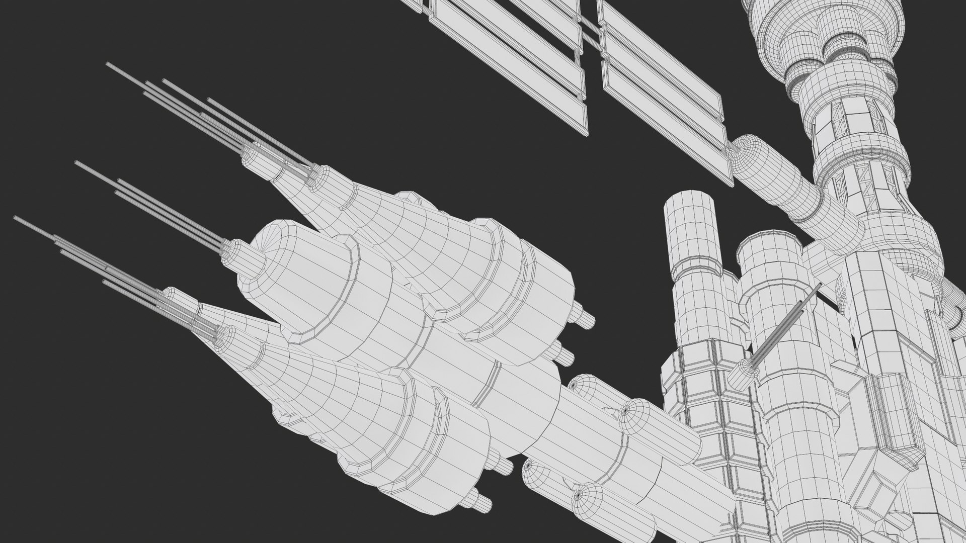 Sci-Fi Orbital Space Station PBR 3D Model - TurboSquid 1995853
