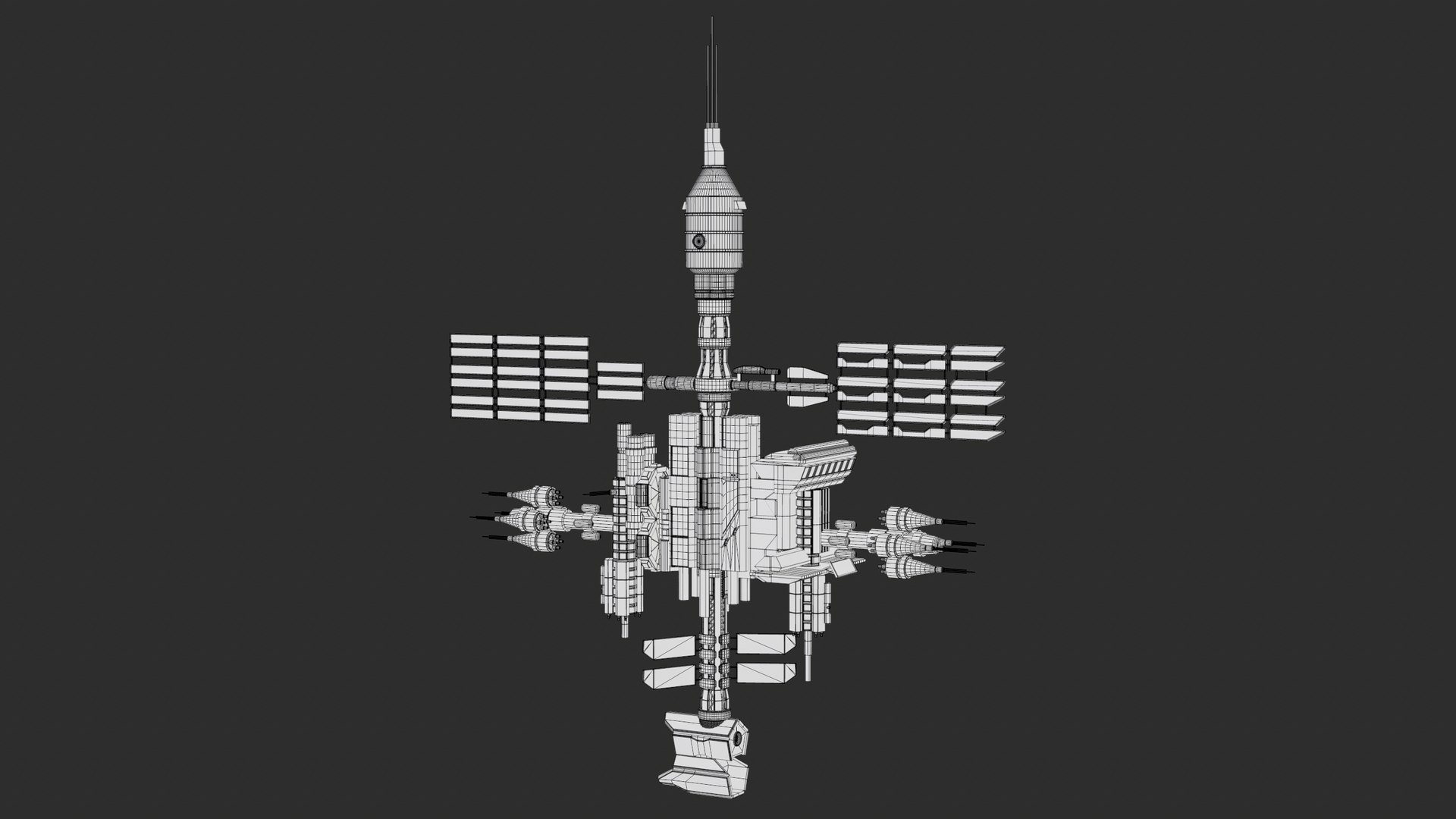 Sci-Fi Orbital Space Station PBR 3D Model - TurboSquid 1995853