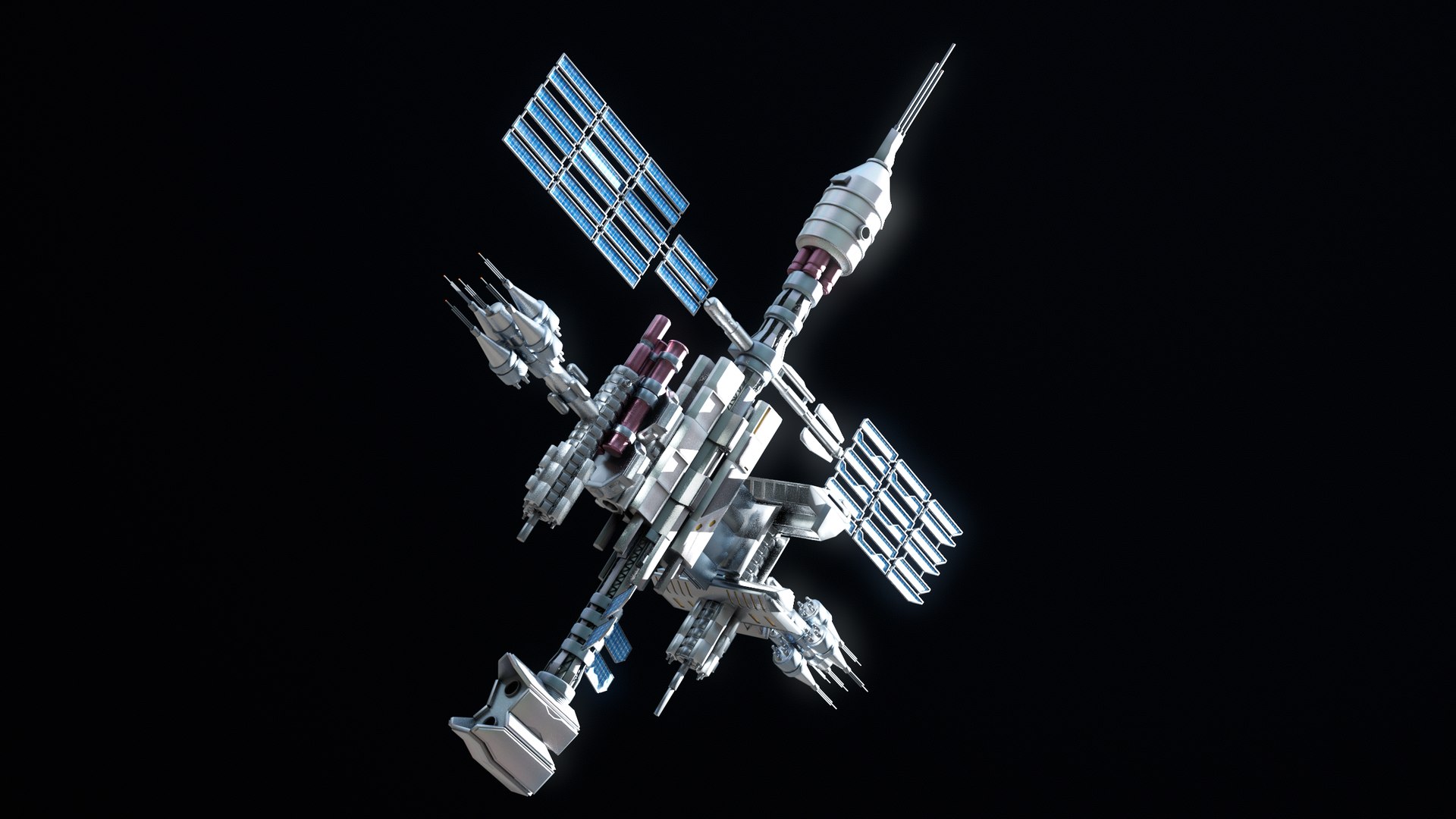 Sci-Fi Orbital Space Station PBR 3D Model - TurboSquid 1995853