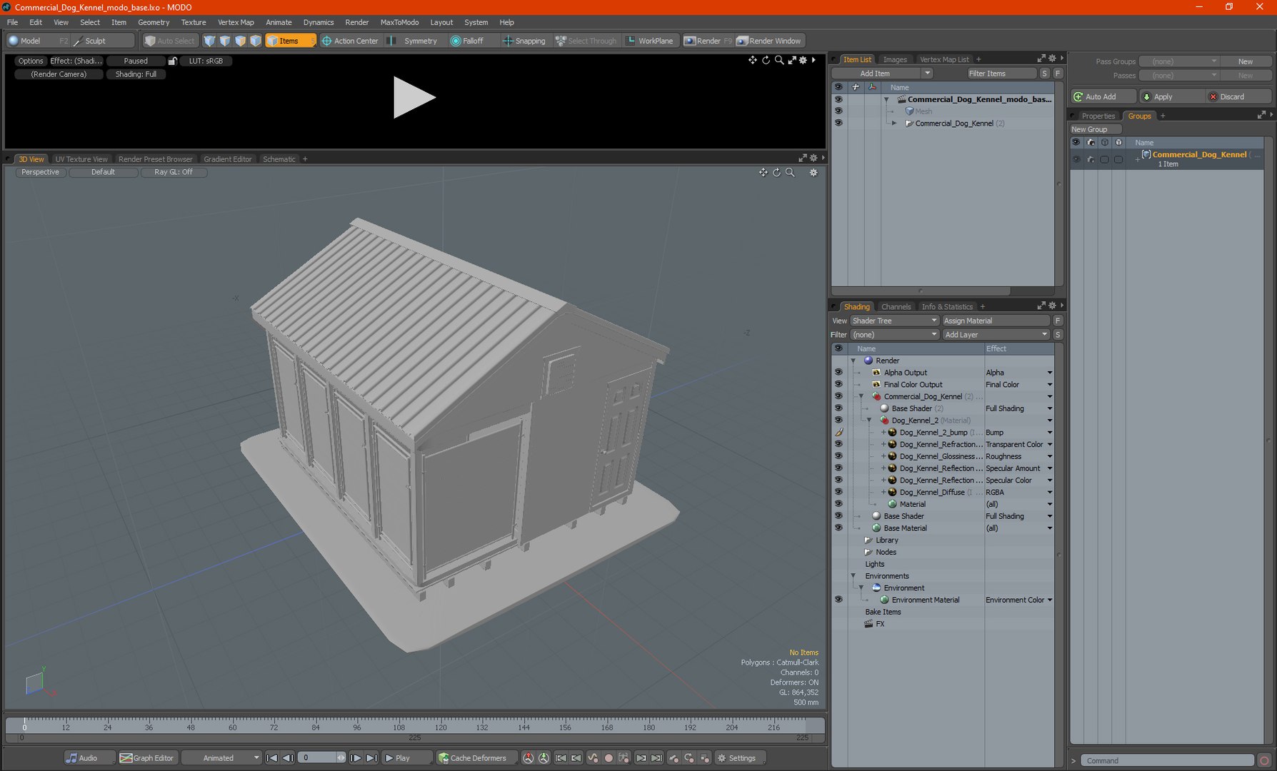 3D Commercial Dog Kennel model - TurboSquid 1988172