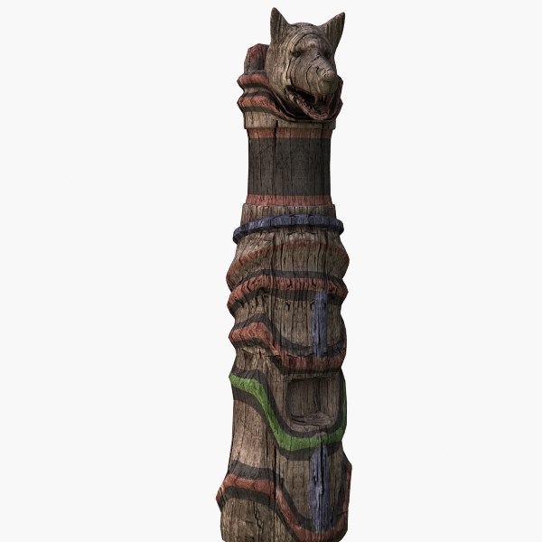 wood totems 3d model