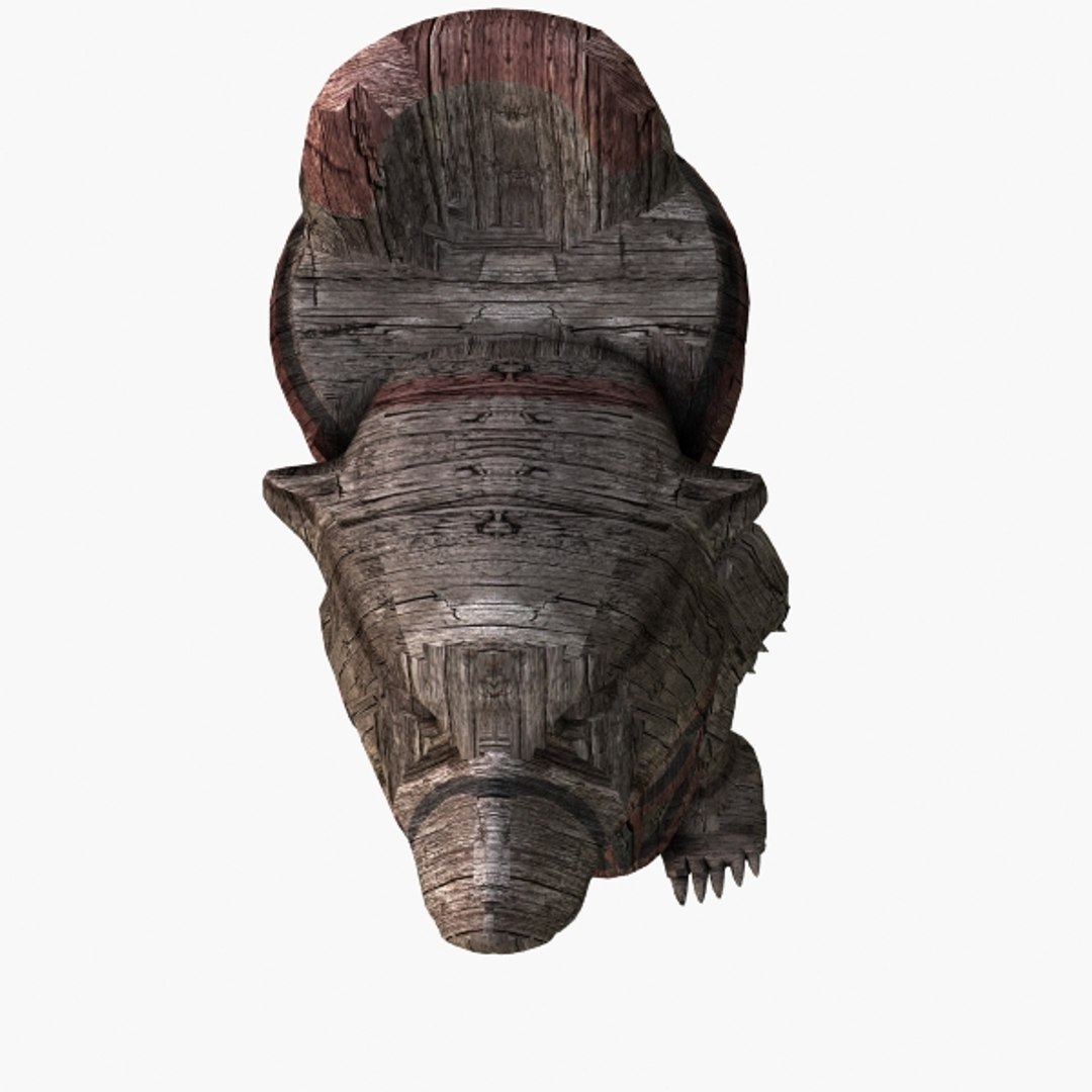 wood totems 3d model