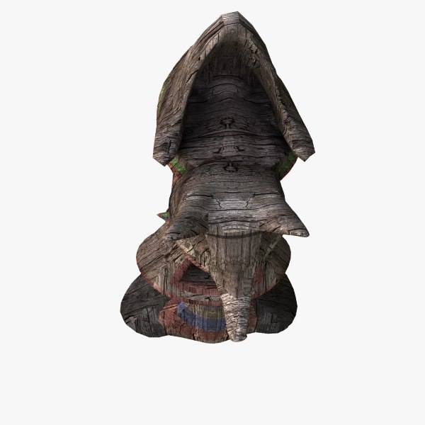 wood totems 3d model