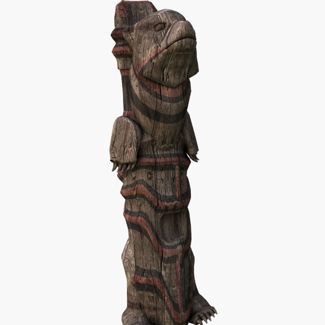 wood totems 3d model