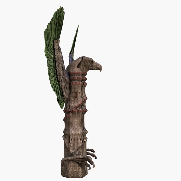 wood totems 3d model