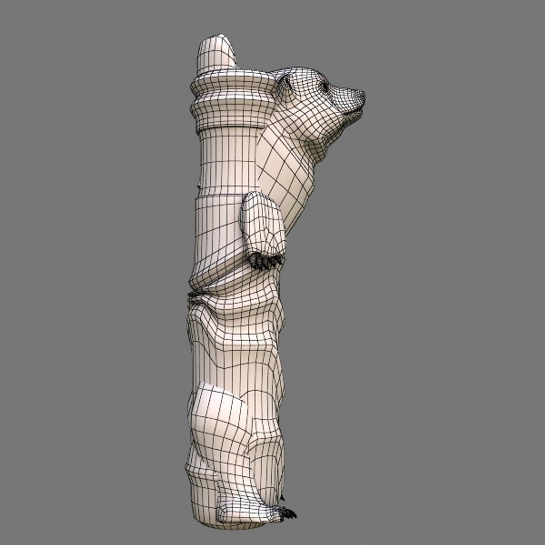 wood totems 3d model