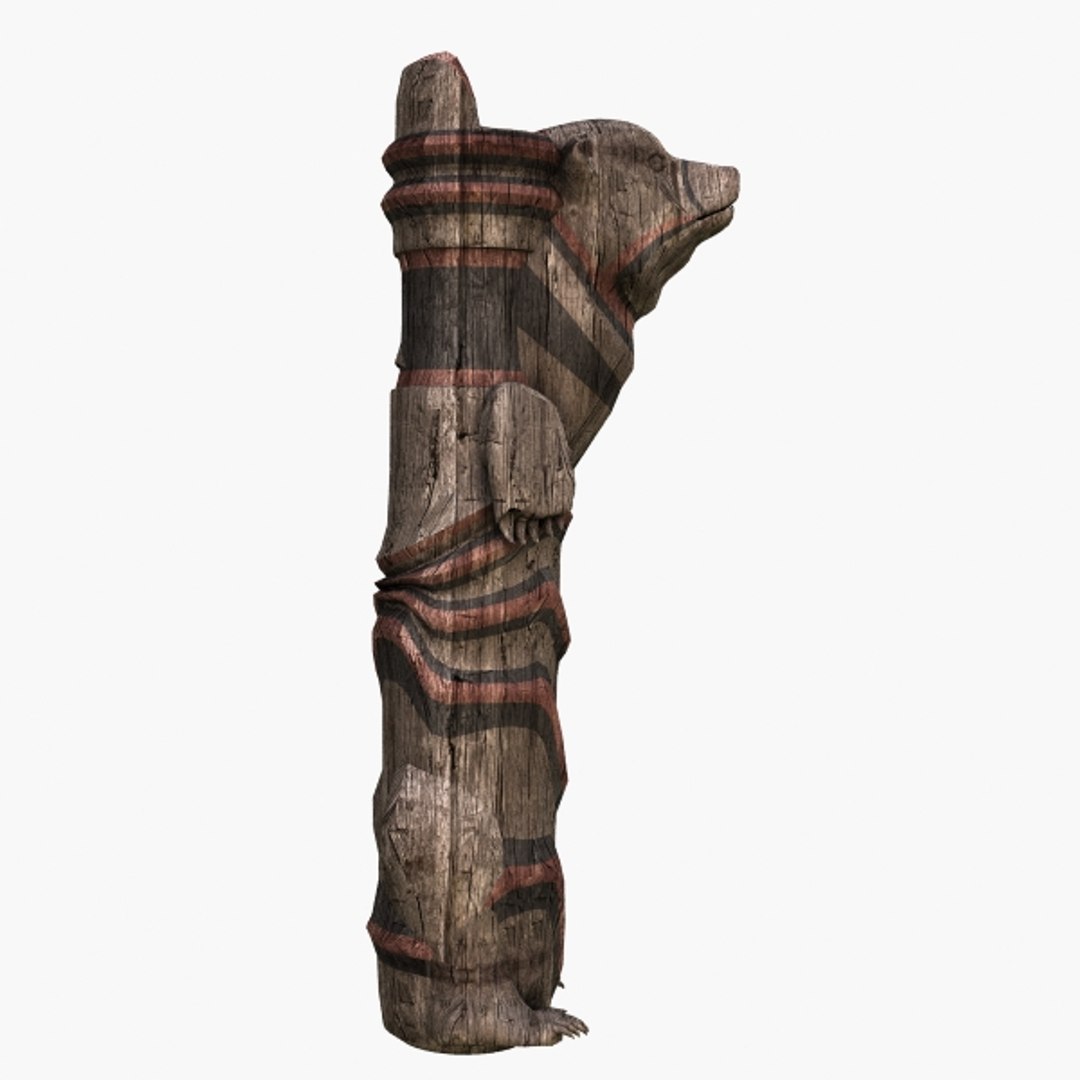wood totems 3d model