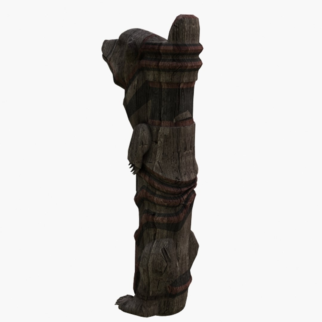 wood totems 3d model
