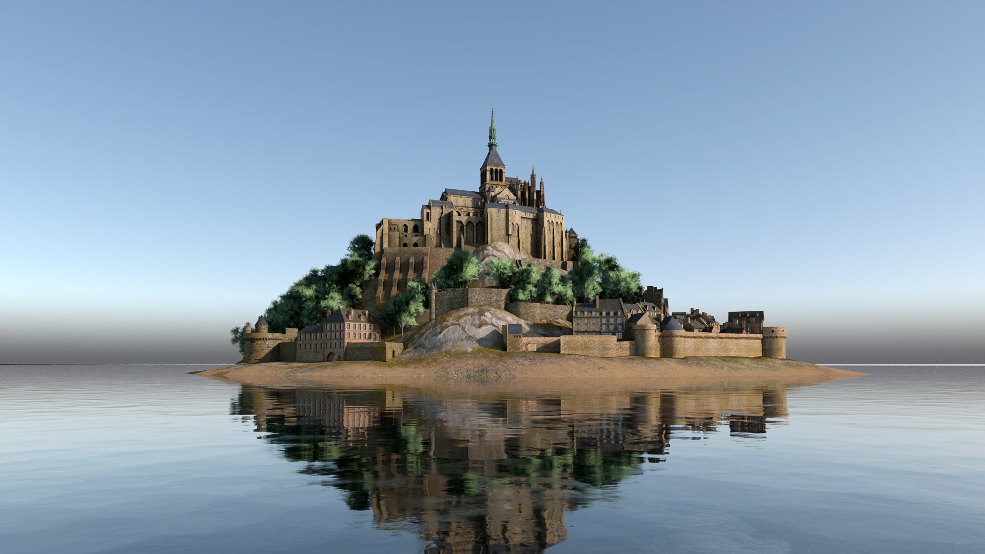 3D Mont Saint Michel model - TurboSquid 1728457